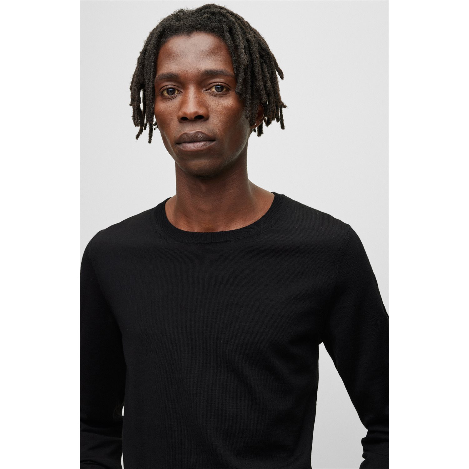 BOSS(보스) [공식][보스] 울 크루넥 슬림핏 니트 50468239_001 | S.I.VILLAGE (에스아이빌리지)