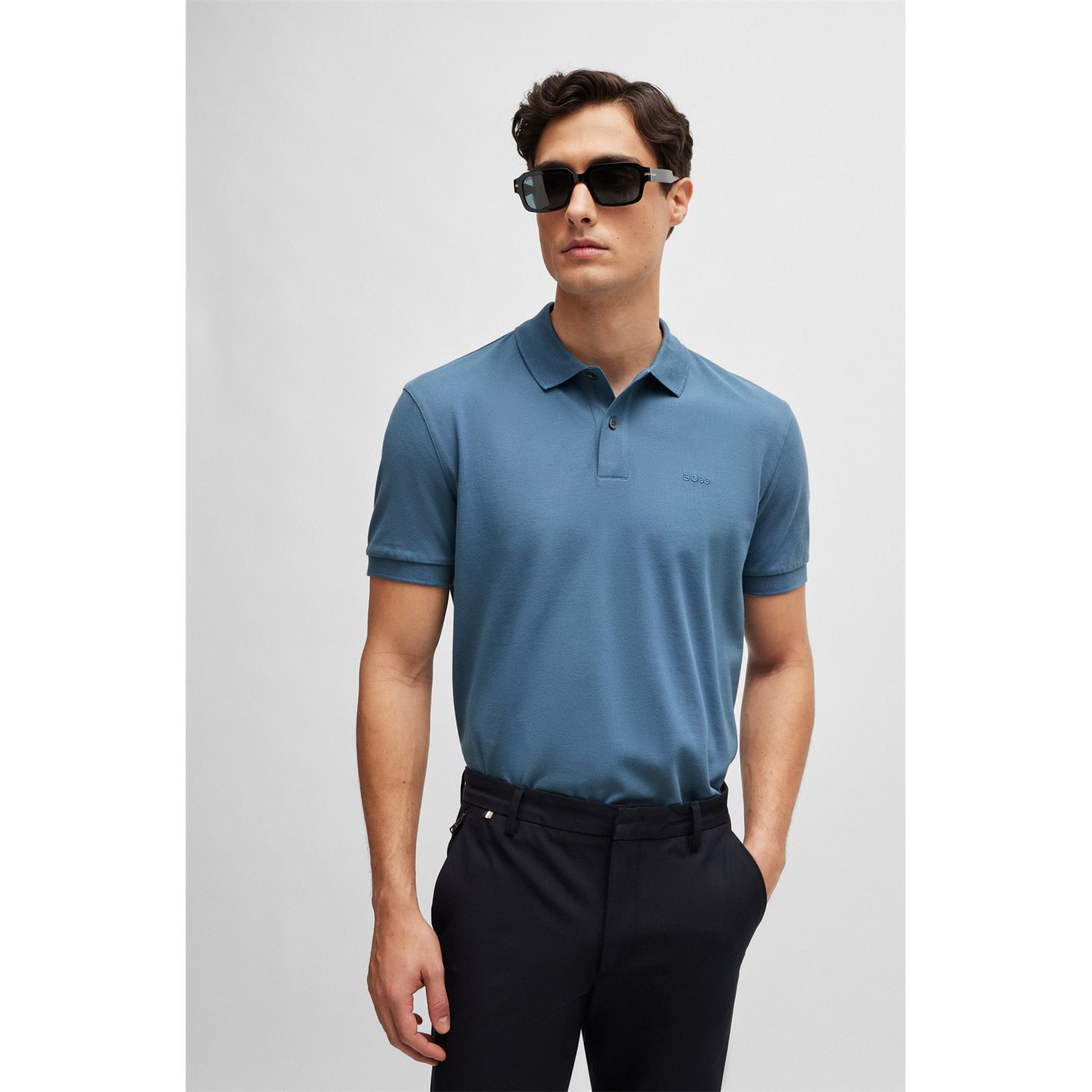 BOSS(보스) [공식] [보스] 피마 코튼 피케 폴로 셔츠 레귤러핏 50468301_459 | S.I.VILLAGE (에스아이빌리지)