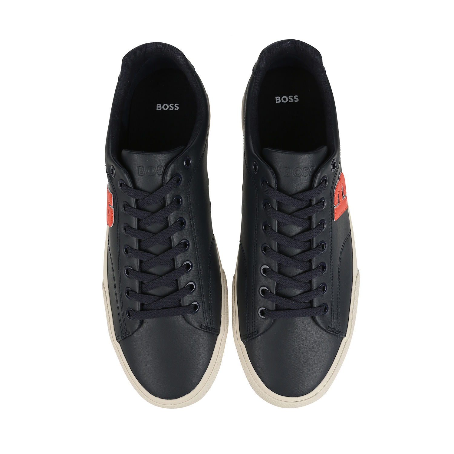 BOSS(보스) [공식][보스] B로고 스트라이프 로우탑 스니커즈 50474728_408 | S.I.VILLAGE (에스아이빌리지)