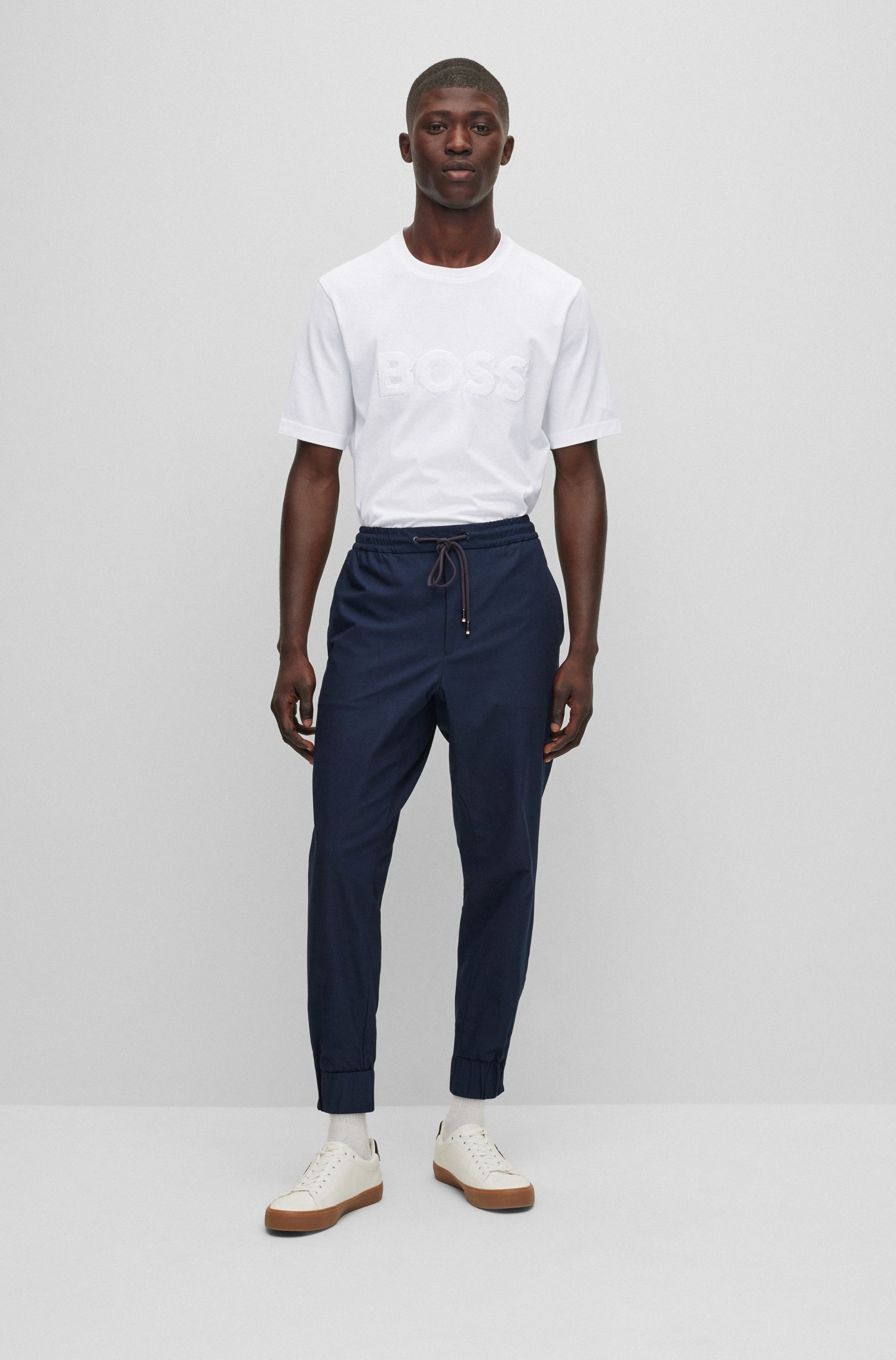 BOSS(보스) [공식][보스] 테리 로고 레귤러핏 반팔 티셔츠 50477243_100 | S.I.VILLAGE (에스아이빌리지)