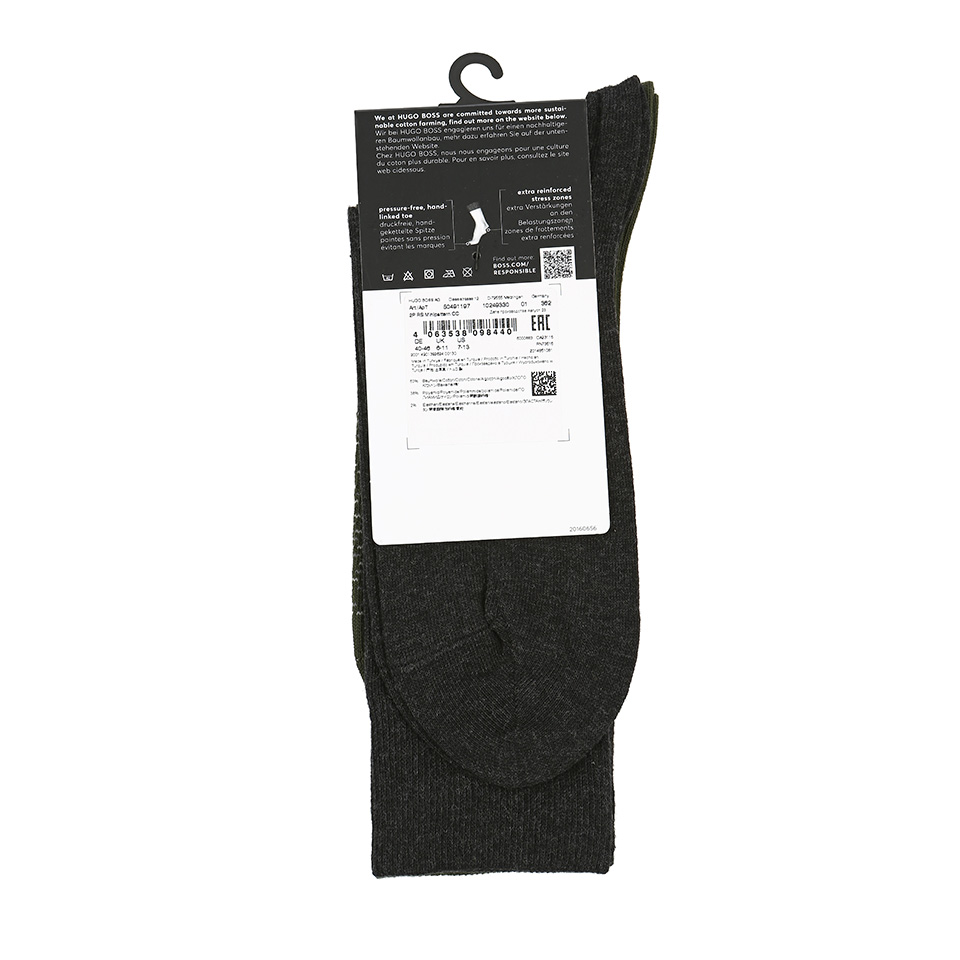 BOSS(보스) [공식] [보스] 코튼 중목 양말 2종 세트 50491197_362 | S.I.VILLAGE (에스아이빌리지)