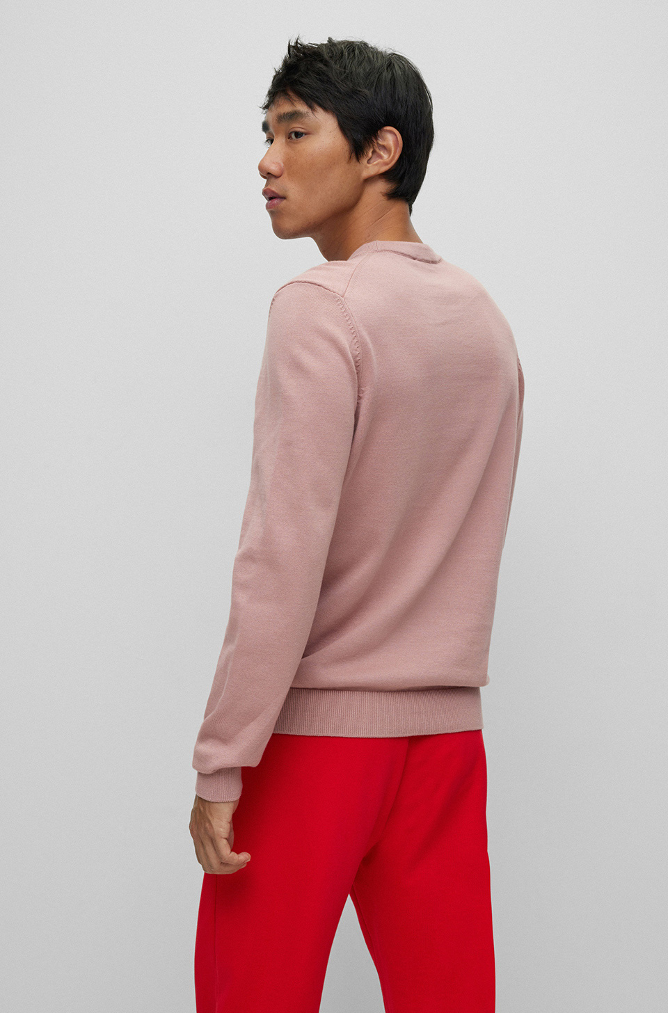 HUGO(휴고) [공식][휴고] 레드 로고 라벨 코튼 니트50475083_687 | S.I.VILLAGE (에스아이빌리지)